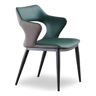 Modern Minimalist Red Backrest Desk Chair - Midcentury - Dining Chairs ...