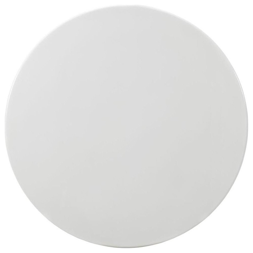 Hawthorne Collections 36" Round Dining Table in White, 36" - Midcentury ...