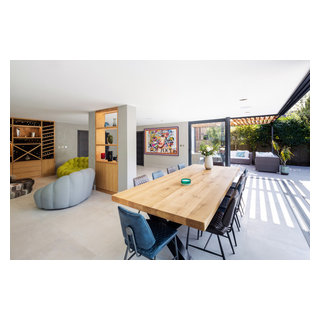 Glass Slot Window & Corner Sliding Doors - Contemporary - Dining Room ...