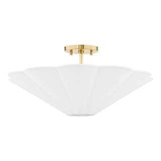 Mitzi Alana 3-Light Ceiling Light in Aged Brass, 10.000 - Transitional ...