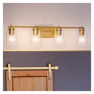Luxury Traditional Bath Light, Satin Gold - Transitional - Bathroom ...