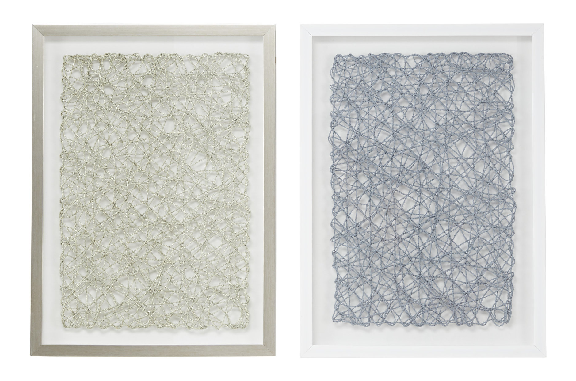 Silver & Gray Abstract String Art Shadow Box Wall Decor | Set of 2 ...