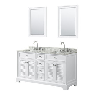 60 inch Double Bathroom Vanity - Beach Style - Bathroom Vanities And ...