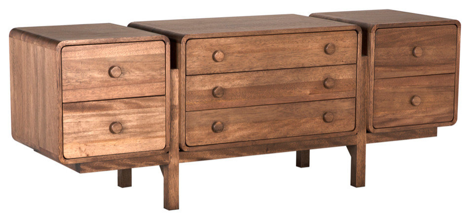 Minsk Dark Walnut Sleek Design Sideboard - Transitional - Buffets And ...