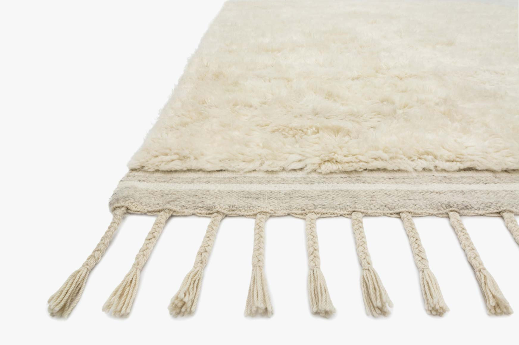 Scandinavian Inspired Wool Hand Loomed Soft Shaggy Hygge Area Rug ...