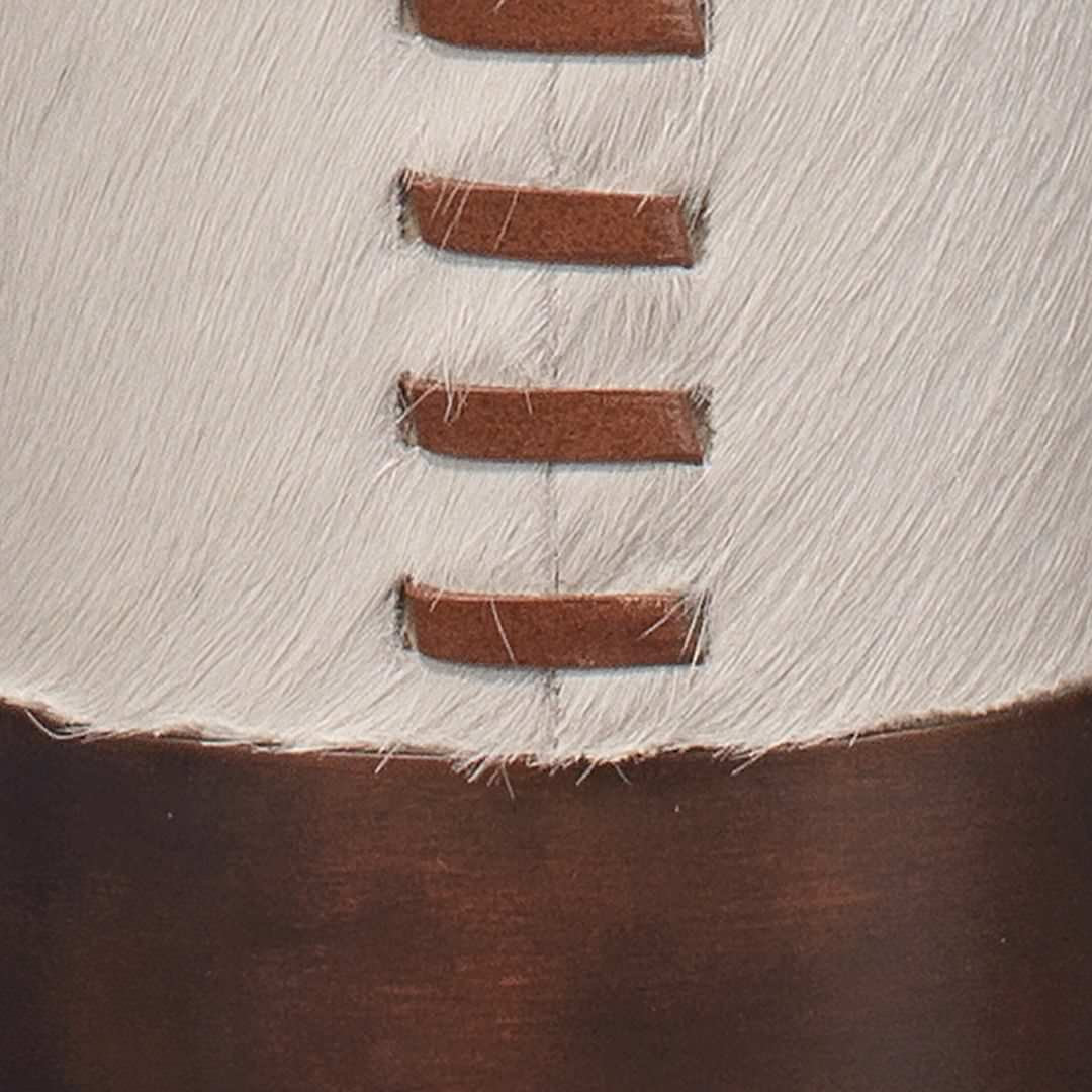 Contemporary White Hair on Hide Table Lamp 32 in Oil Rubbed Bronze ...