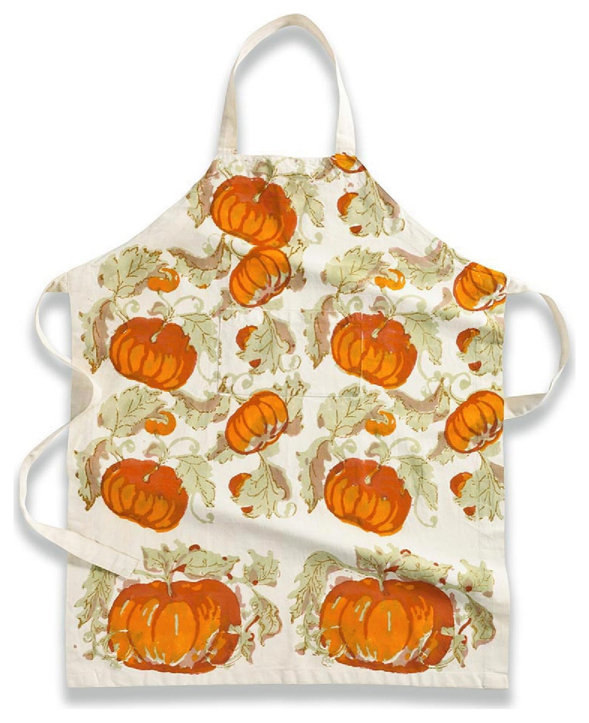 Pumpkin Apron - Orange/Mustard - 32" x 36" - Transitional - Aprons - by ...