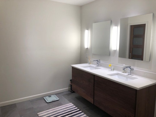 Empty wall in master bath