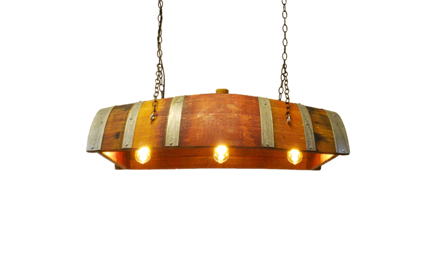 Wine Barrel Hanging Lamp - Rustic - Pendant Lighting - by Central Coast ...