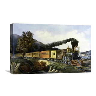"American Express Train" Artwork, 22" x 14", 22" x 14.08" - Traditional ...