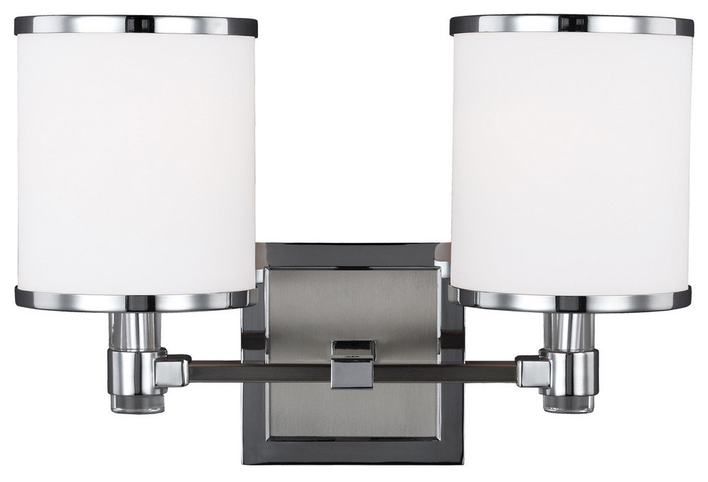 Prospect Park Two Light Vanity in Satin Nickel / Chrome - Transitional ...