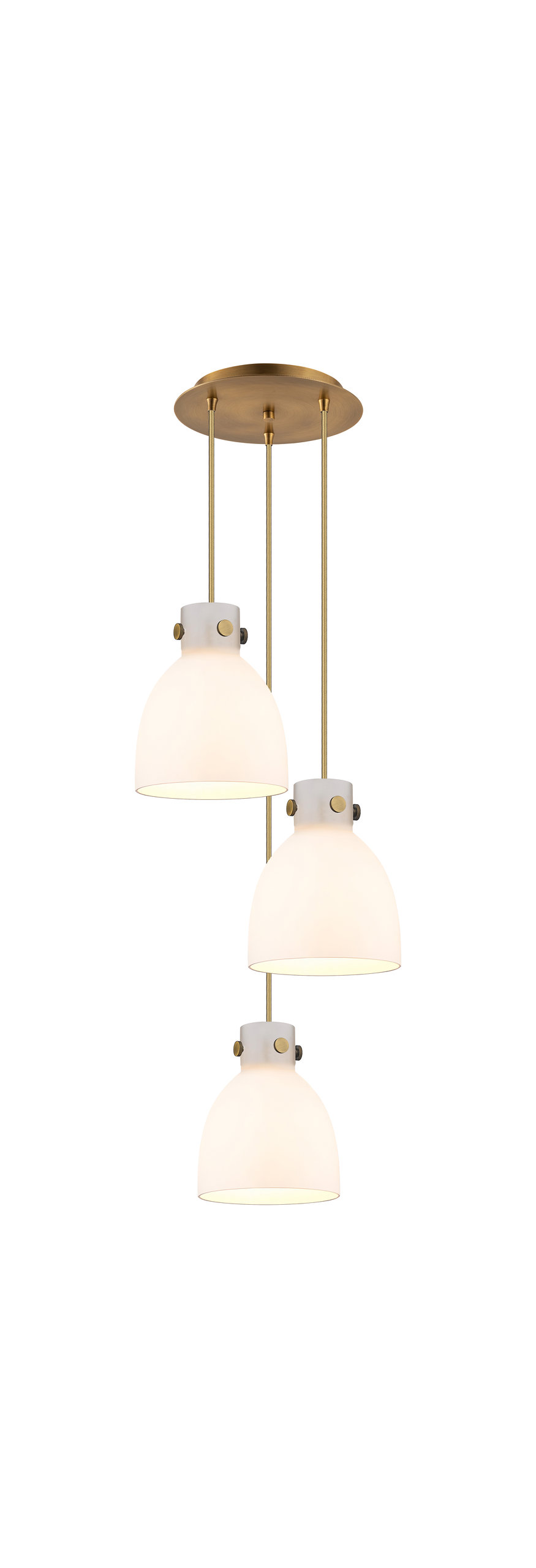 Newton Bell - 3 Light 8" Corded Multi Pendant, 10" Canopy ...