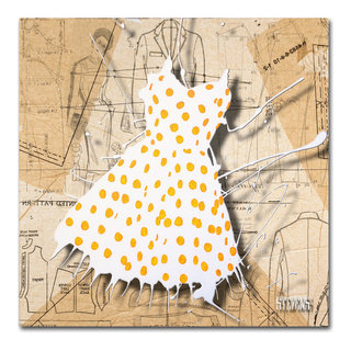 'Orange on White' Canvas Art by Roderick Stevens, 18" x 18 ...