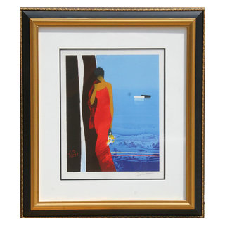 Woman Standing by the Sea- Emile Bellet - Contemporary - Fine Art ...