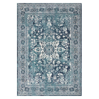 Loloi Joaquin Joa-01 Vintage and Distressed Rug, Ocean and Ivory, 7'10 ...