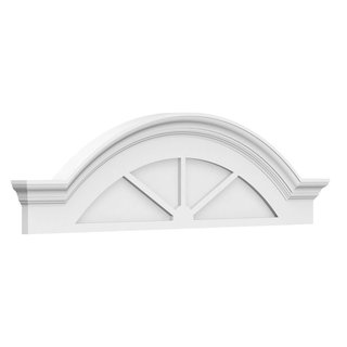 Segment Arch W/ Flankers 3 Spoke Architectural Grade PVC Pediment, 56"W ...