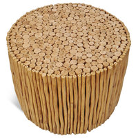 Round Natural Wood Twig Table - Rustic - Coffee Tables - by Design Mix ...