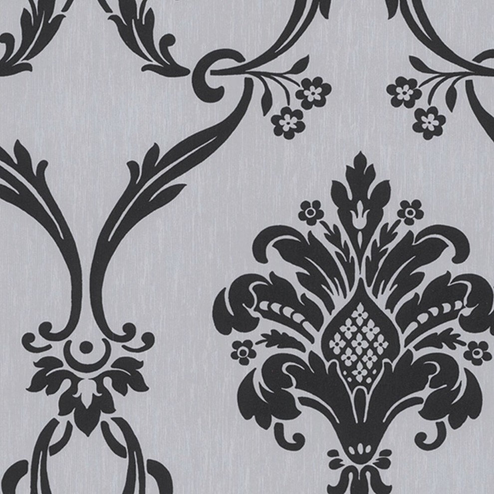 Classic Silks 2, Damask Stripes Silk Emboss Wallpaper, Sample ...