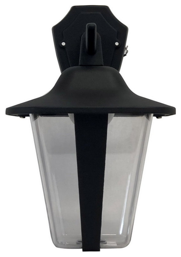 Black And Clear Plastic Lense LED Lantern - Transitional - Outdoor Wall ...