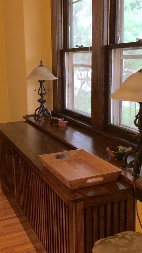 Radiator cover and window sill refinished