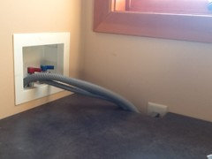 Washing machine hook up box above counter top???