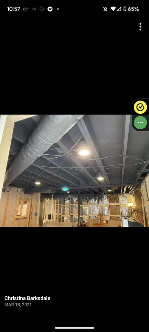 Basement ceiling finishing