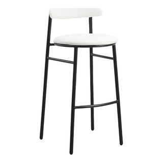 Lume Collection Modern Bar Stool in White - Modern - Bar Stools And ...