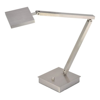Access Lighting TaskWerx 1 Light Table Lamp, Brushed Steel - Modern ...