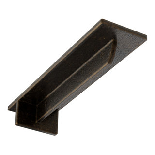 3"x20"x2" Heaton Hidden Support Steel Bracket, Hammered Black, 3"Wx12 ...