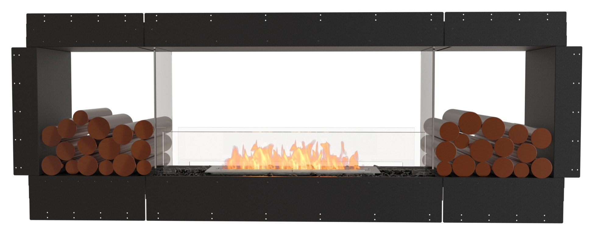EcoSmart™ Flex 78DB.BX2 Double-Sided Fireplace - Wall-Mounted Ethanol Fire - Transitional ...