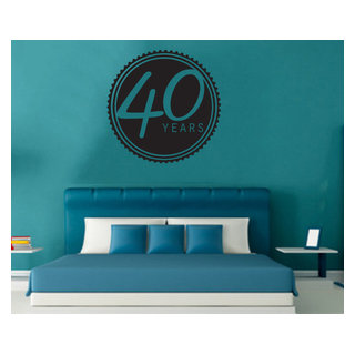 40 Years Vinyl Wall Decal ce03440yrsviii, 23 in. - Contemporary - Wall ...