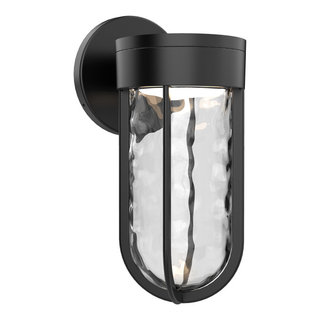 Davy Exterior Wall Lamp, Black, 5x6x11 - Beach Style - Outdoor Wall ...