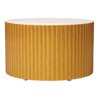 Scallop Zanzibar Coffee Table, Gray and Gold - Contemporary - Outdoor ...