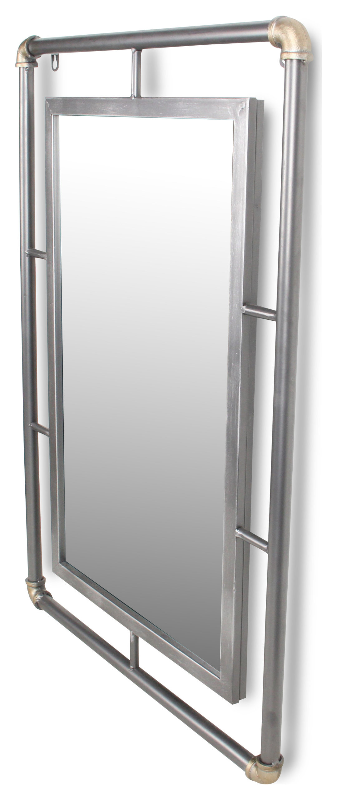 Rectangular Mirror, Metal Piping Frame - Industrial - Wall Mirrors - by ...