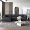 L Shaped Couch Upholstered Convertible Sectional Sofa with Ottoman ...