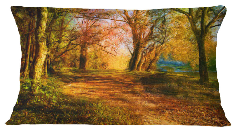 Beauty of Nature Landscape Throw Pillow, 12"x20 - Contemporary ...