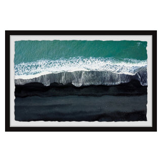 "Whitewater Waves" Framed Painting Print, 36"x24" - Beach Style ...