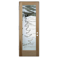 Front Door - Lake Arrowhead - Fiberglass Smooth - 30" x 80" - Book/Slab Door, 36" (3/0) x 84" (7 ...