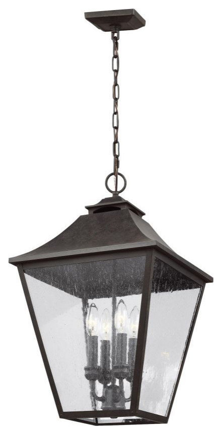 Visual Comfort Studio Galena 4 Light Outdoor Hanging Lantern, Sable, 13 ...