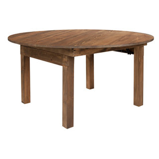 HERCULES Round Dining Table, Antique Pine - Transitional - Dining ...