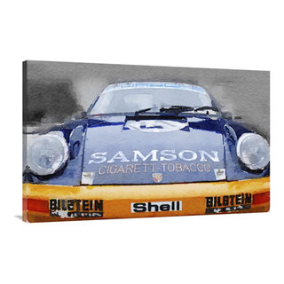 "Porsche 911 Front End Watercolor" Fine Art Print, 48" x 32" - Modern ...