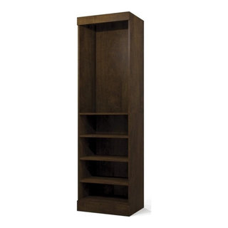 Pemberly Row Contemporary 25" Storage Unit in Chocolate Finish ...