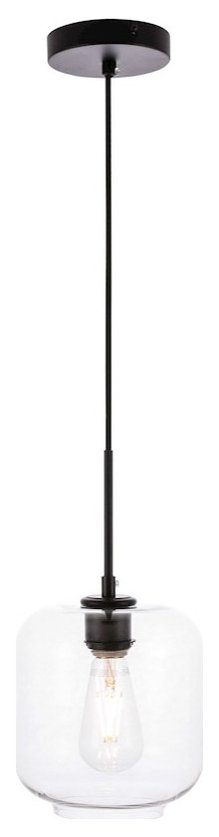 Living District Collier 1 Light Pendant, Black - Transitional - Pendant ...