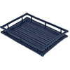 Bamboo Butler Table With Removable Serving Tray, Royal Blue - Asian ...