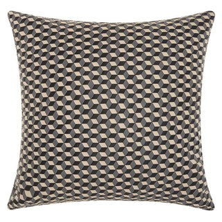 Couture Natural Hide Woven Cubes Throw Pillow - Contemporary ...