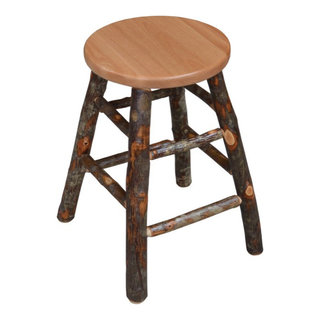 Hickory Bar Stool, Counter Height - Rustic - Bar Stools And Counter ...