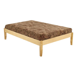 Contemporary Style Full Size Wooden Platform Bed W Tapered Legs Support ...