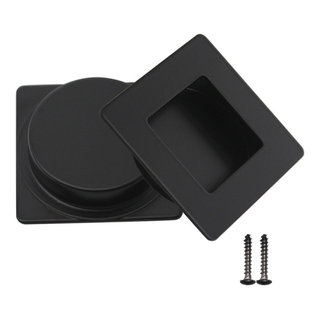 Black Square Pocket Door Pull, Sliding Door Pull, Flush Door Pull in ...
