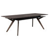 Alpine Furniture Lennox Rectangular Wood Dining Table in Dark Tobacco (Brown) - Midcentury ...