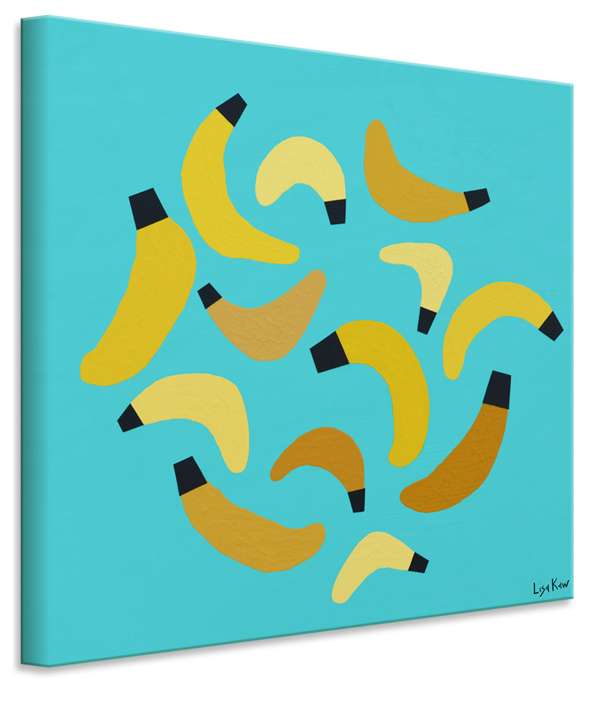 CopaBanana Wrapped Canvas Tropical Wall Art, 20"x20" - Tropical - Kids ...